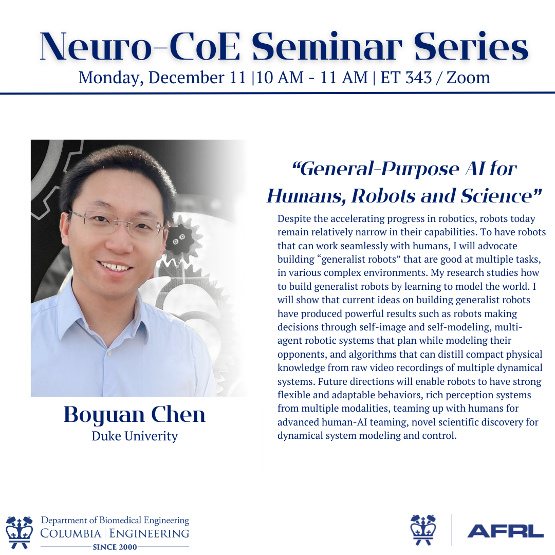 Neuro-CoE Seminar Series | Biomedical Engineering
